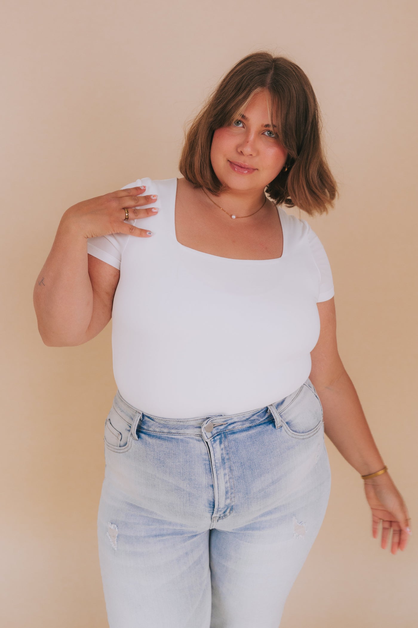 PLUS SIZE - Pure Bliss Bodysuit