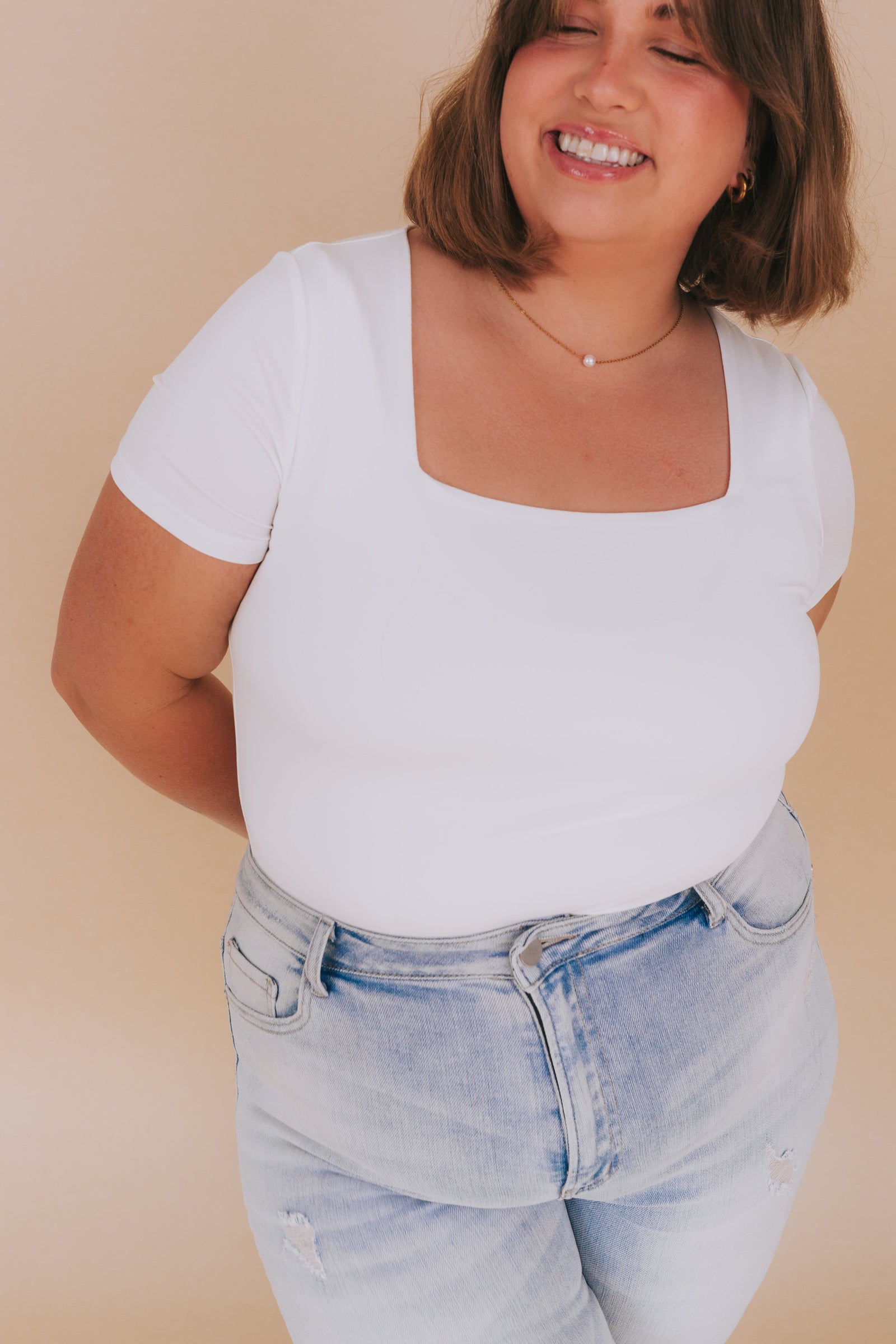 PLUS SIZE - Pure Bliss Bodysuit