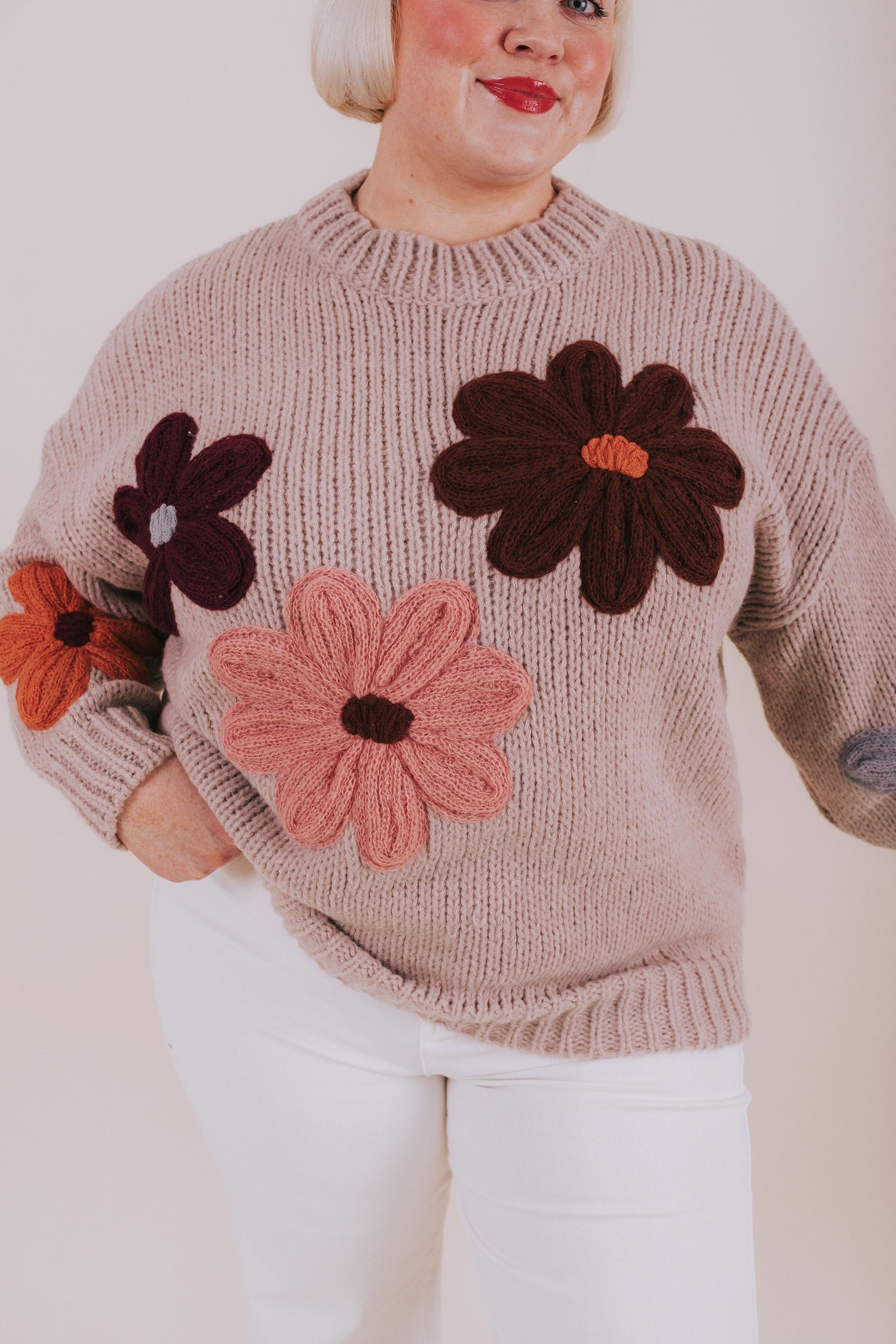 PLUS SIZE - Flower Shop Sweater