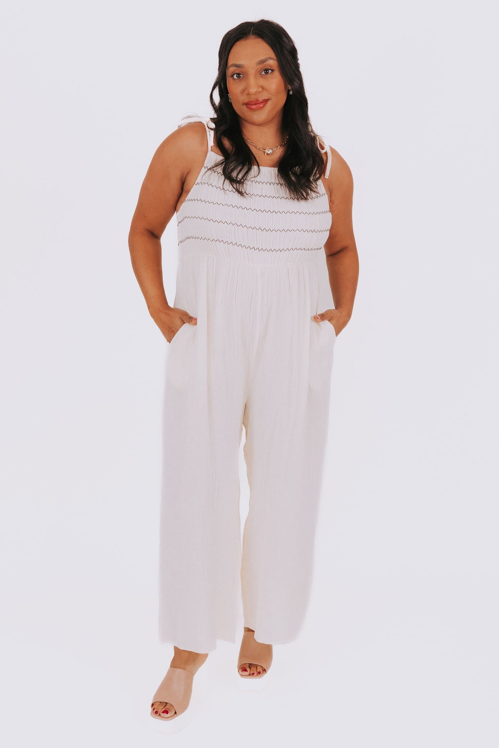 PLUS SIZE - Milk Chocolate Moves Jumpsuit