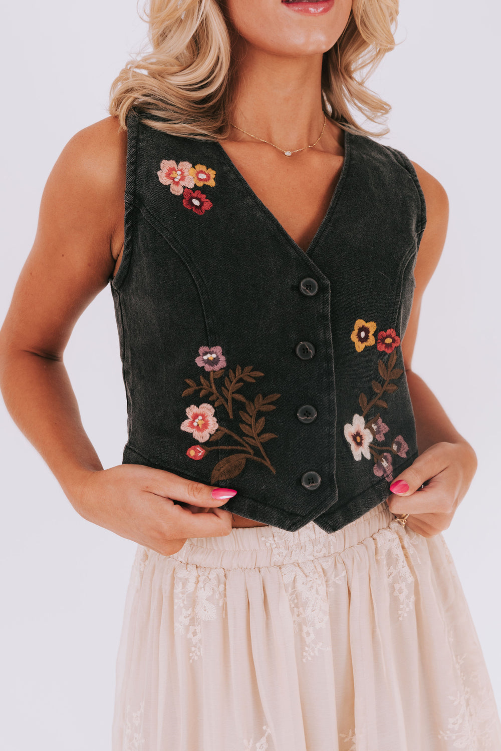 Touch Of Spring Vest - 2 Colors!